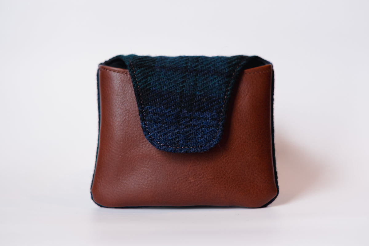 Redan Mallet putter cover in Harris Tweed Wool / Bourbon Leather ...