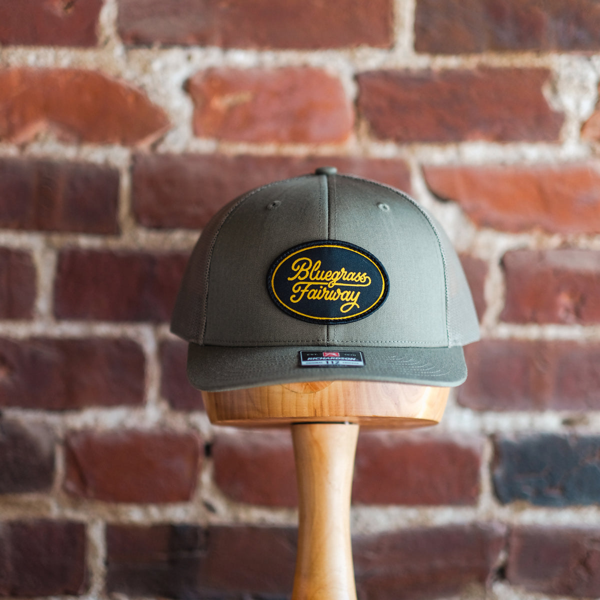 Bluegrass Fairway Snapback Hat in Olive w/ Logo Patch