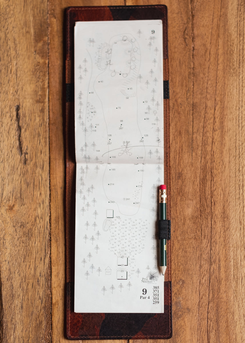 Yardage Book / Scorecard Holder in La Perla Azzurra Camo leather ...